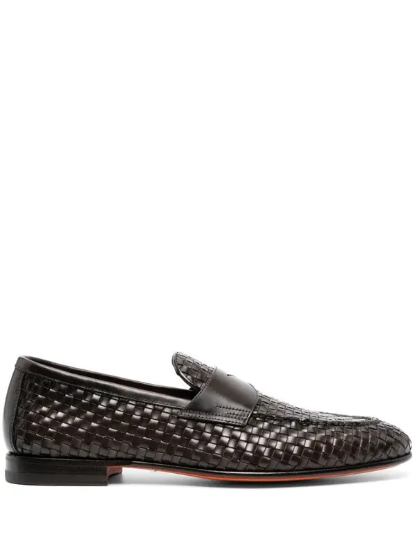 Santoni Interwoven-design Loafers