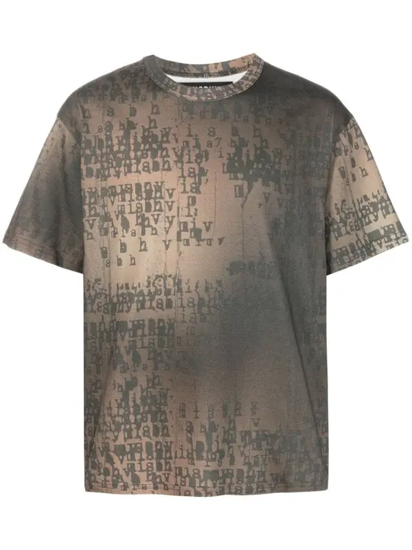 MISBHV Logo-print Bleached T-shirt