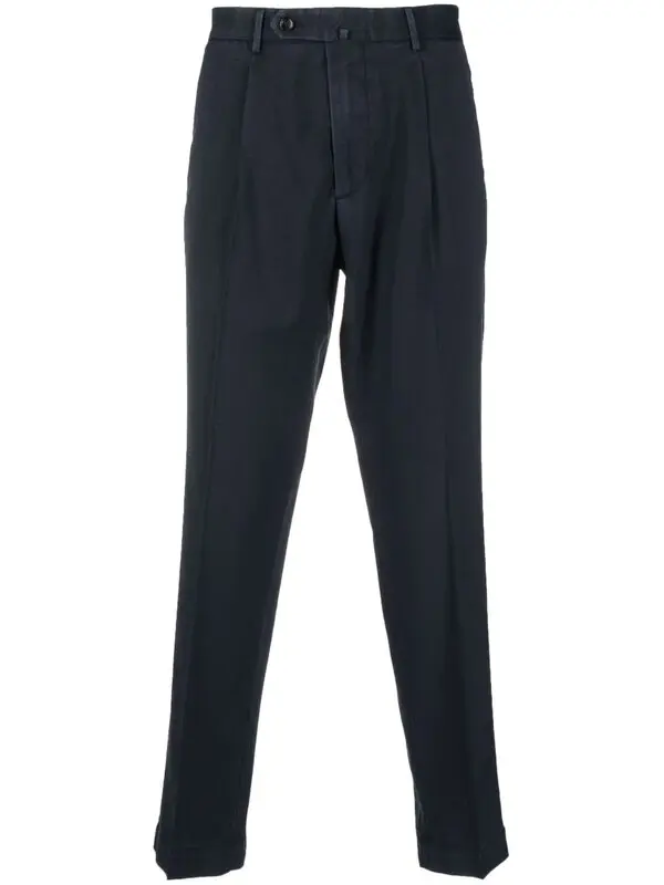DELL'OGLIO Tapered-leg Tailored Trousers - Blue