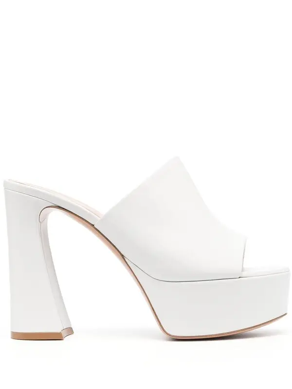GIANVITO ROSSI 130mm Leather Sandals - White