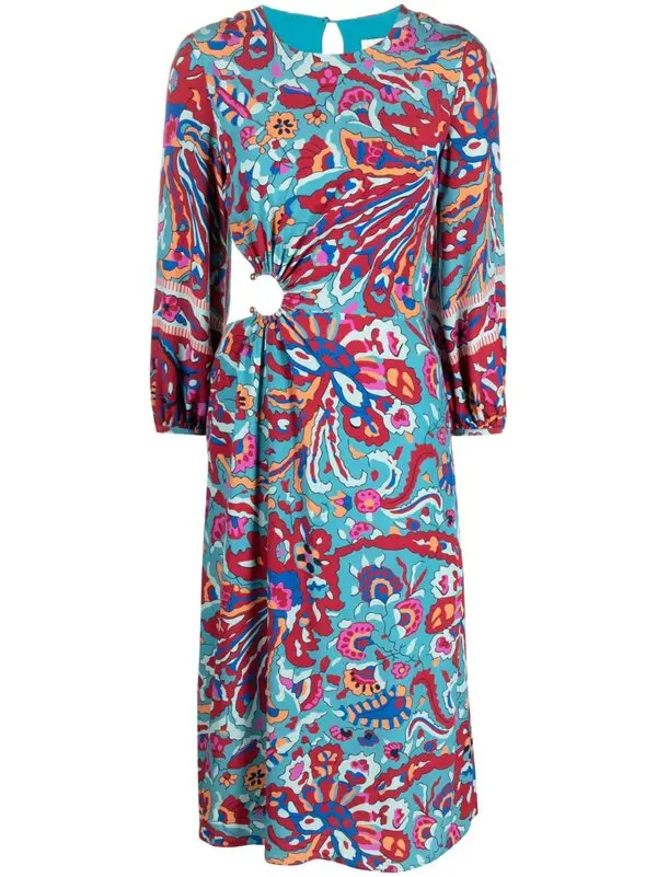 Ba&sh Monica Floral-print Midi Dress - Blue