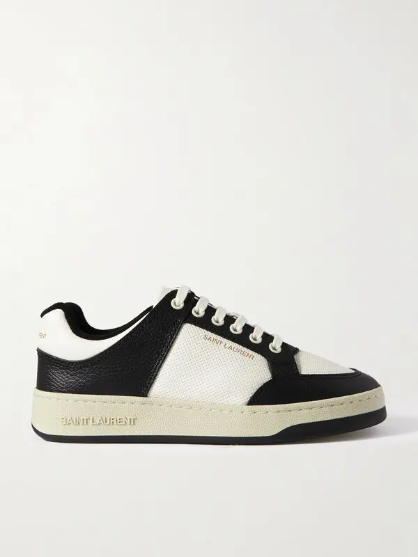 Saint Laurent Sl61 Logo-print Leather Sneakers - White