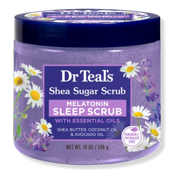 DR TEAL'S Shea Sugar Body Scrub With Melatonin, Lavender And Chamomile Essential Oils