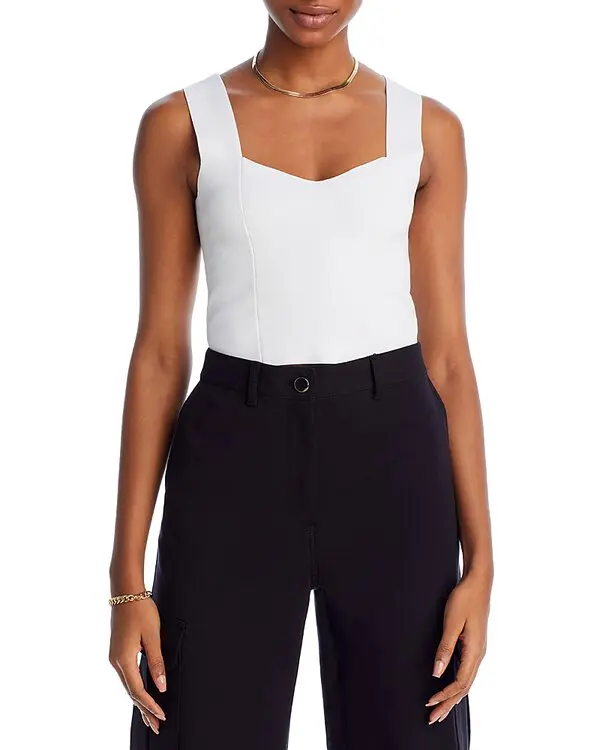 A.L.C. Jordana Cropped Tank - White