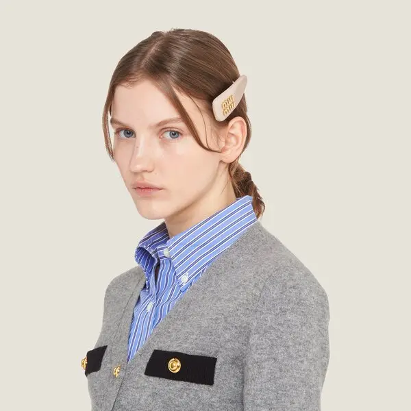 Miu Miu Patent Leather Hair Clip - Opal | Editorialist display picture 3
