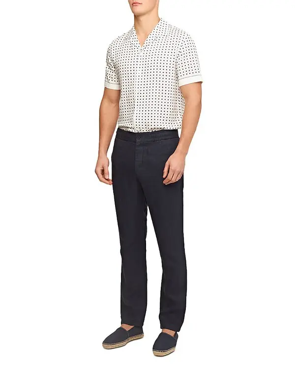 Orlebar Brown Cornell Tailored Fit Linen Trousers - Night Iris Ii