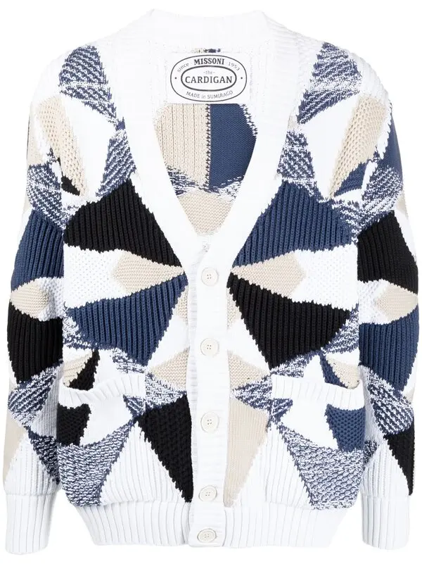 Missoni Geometric-pattern V-neck Cardigan