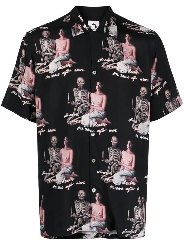 ENDLESS JOY Wave After Wave Short-sleeve Shirt - Black