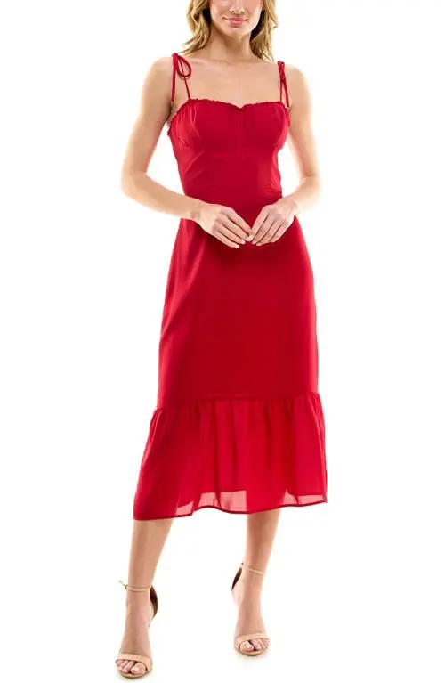 socialite corset top midi dress Socialite Women's Corset Strapless Mixed Media Maxi Dress - Natural