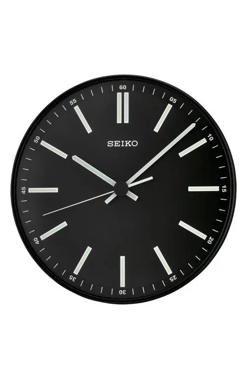 SEIKO Landon Wall Clock - Black | Editorialist