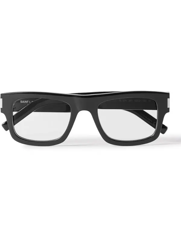 Saint Laurent Square-Frame Acetate Optical Glasses In Black 50