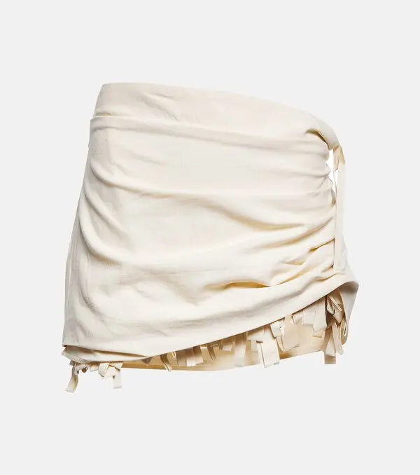 Jacquemus Artichaut Ruffled Miniskirt - White