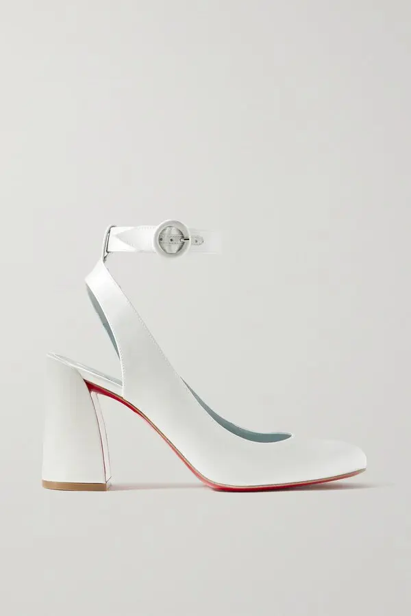 CHRISTIAN LOUBOUTIN Miss Sab 85 Satin Pumps