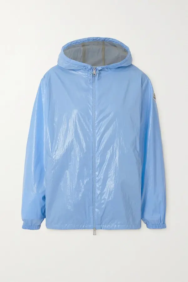 Moncler Wuisse Hooded Coated Cotton-blend Jacket