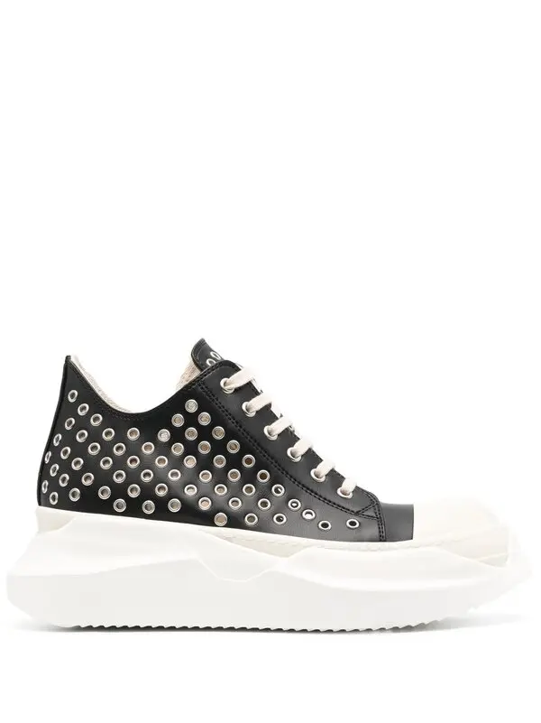 Rick Owens Abstract Low-Top Sneakers In Black - 50% Off | Editorialist