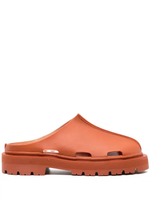 Bimba Y Lola Rubber-Effect Chunky Clogs In Orange 40% Off