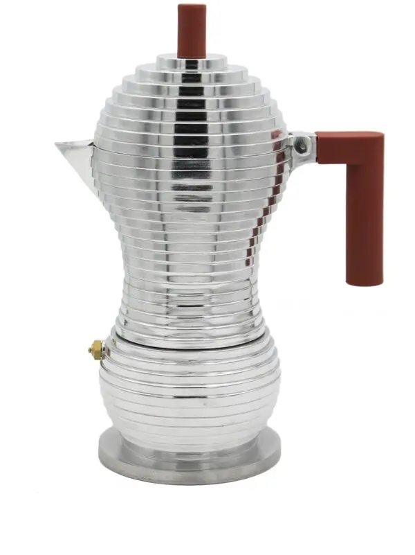 ALESSI Pulcina Aluminium Espresso Coffee Maker - Silver