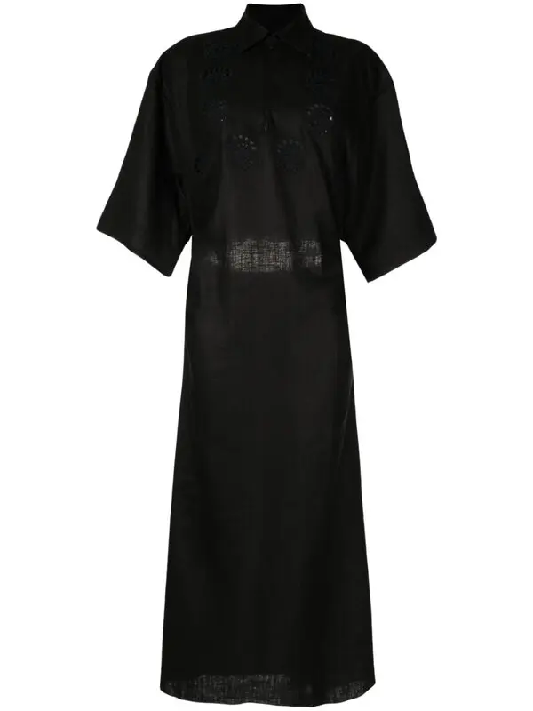 LITKOVSKA Guipure-detailing Linen Dress