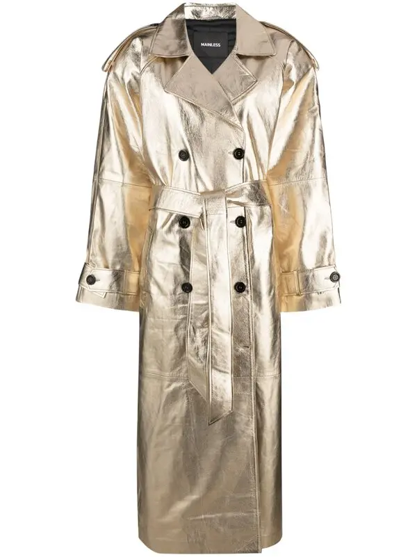 MAINLESS Double-breasted Lamé Coat