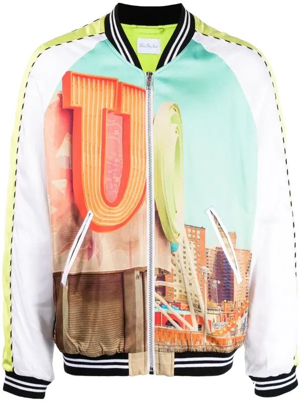 BLUE SKY INN Graphic-print Bomber Jacket - Multicolour