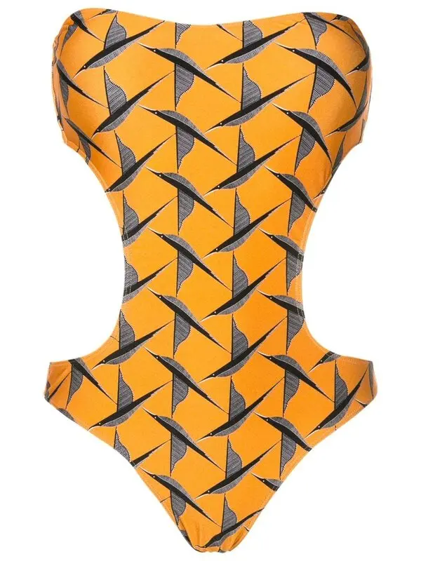 LYGIA & NANNY Taylor Bird-print Swimsuit - Orange