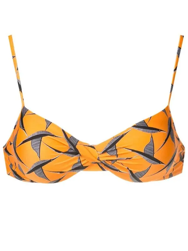 LYGIA & NANNY Cassis Twisted Bikini Top - Orange