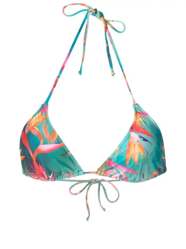 LYGIA & NANNY Hanna Printed Bikini Top - Blue