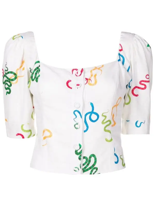 Isolda Abstract-print Shirt