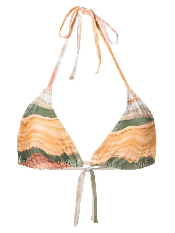 LYGIA & NANNY Abstract-print Bikini Top