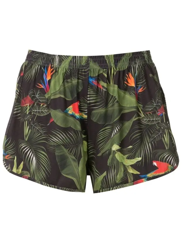 LYGIA & NANNY Lee Botanical-print Shorts - Green