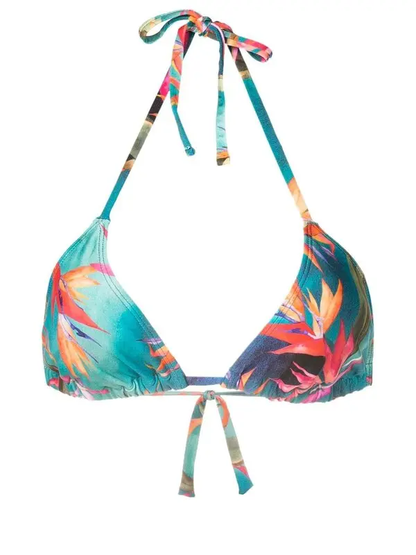LYGIA & NANNY Lasmin Printed Bikini Top - Blue