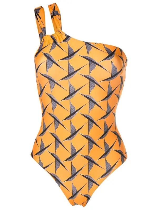 LYGIA & NANNY Miusha One-shoulder Swimsuit - Orange