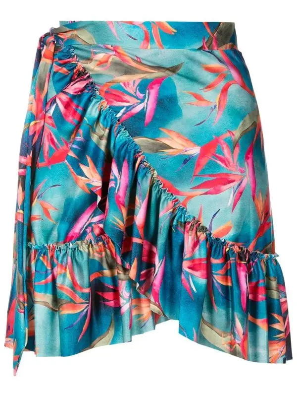 LYGIA & NANNY Laurita Fluted Mini Skirt - Blue
