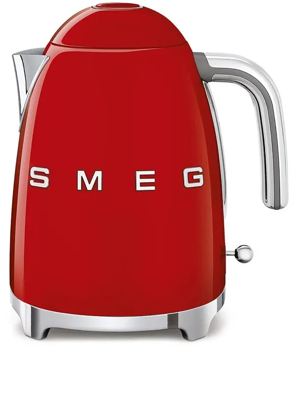 Smeg Stainless Steel Logo Kettle Rosso Editorialist
