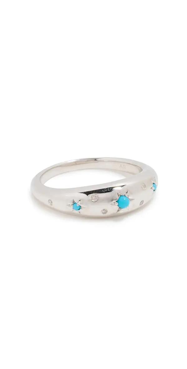 Buy Adina Reyter Celestial Small Dome Ring - Turquoise/silver At 30% ...