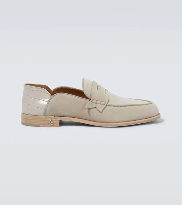 CHRISTIAN LOUBOUTIN Penny No Back Loafers - Neutrals