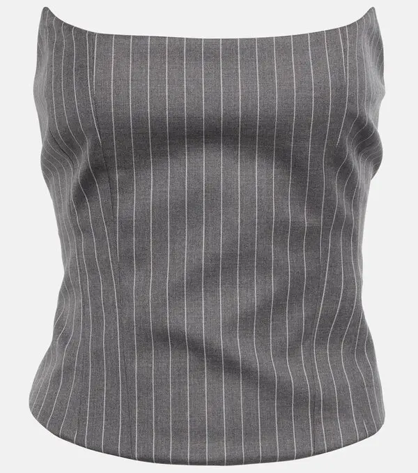 Magda Butrym Pinstripe Wool Bustier
