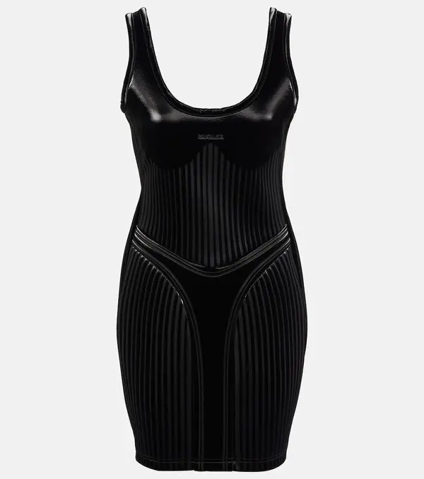 MUGLER Embossed Mini Dress