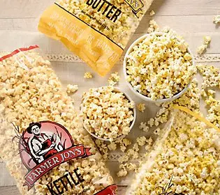 FARMER JON'S 3 Large Bags Of Gourmet Popped Popcorn