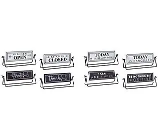 MELROSE Reversible Metal Sentiment Sign With St Nd