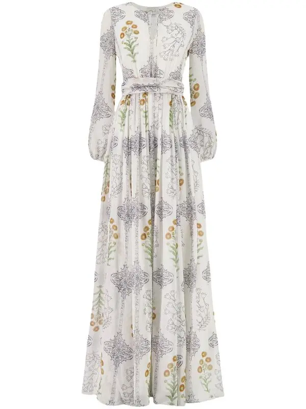Giambattista Valli Floral-print Maxi Dress - White