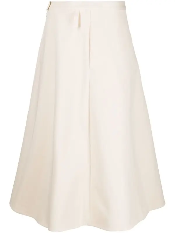 Moncler Cotton Twill Midi Skirt