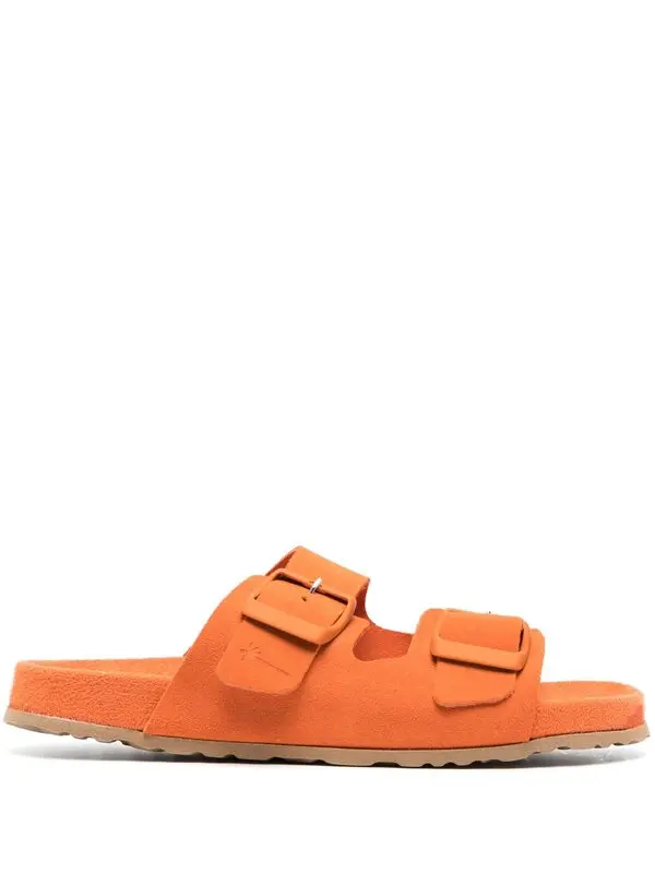 Manebí Double-strap Flat Slides - Orange