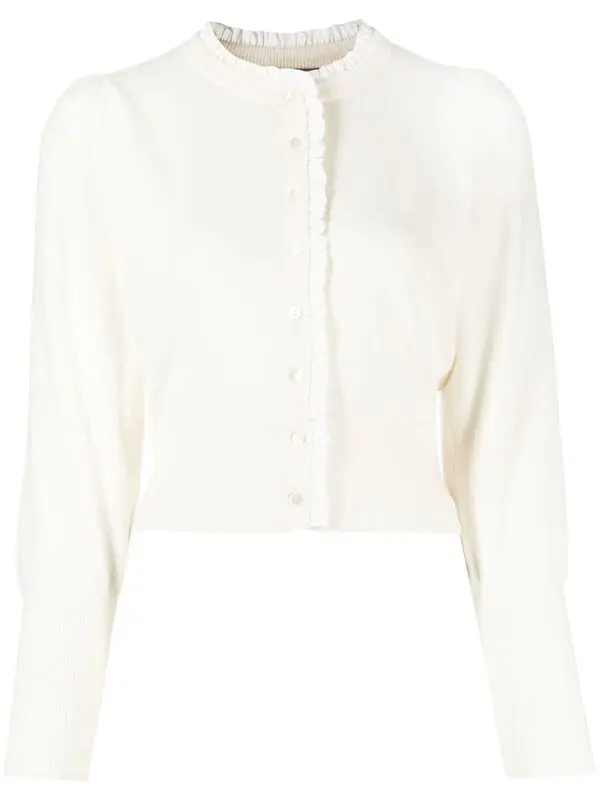N.peal Ruffled-trim Cardigan