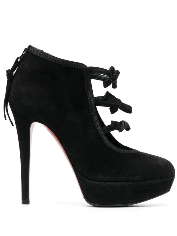 BALDININI 130mm Bow-detail Suede Pumps