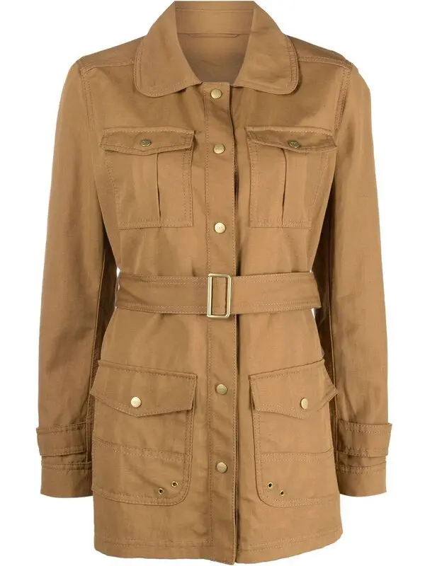 FAY Belted Fitted Jacket