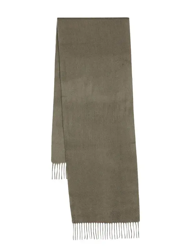 N.peal Cashmere Fringed Scarf - Green