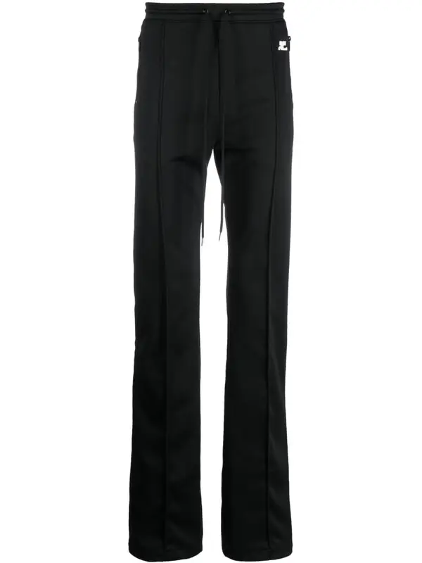 COURREGES Logo-patch Drawstring Trousers - Black