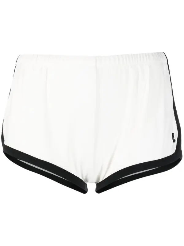 COURREGES Contrasting-trim Logo Shorts - White