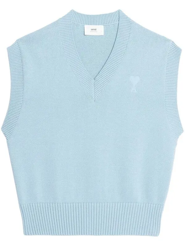 Ami De Coeur V-neck Vest - Blue